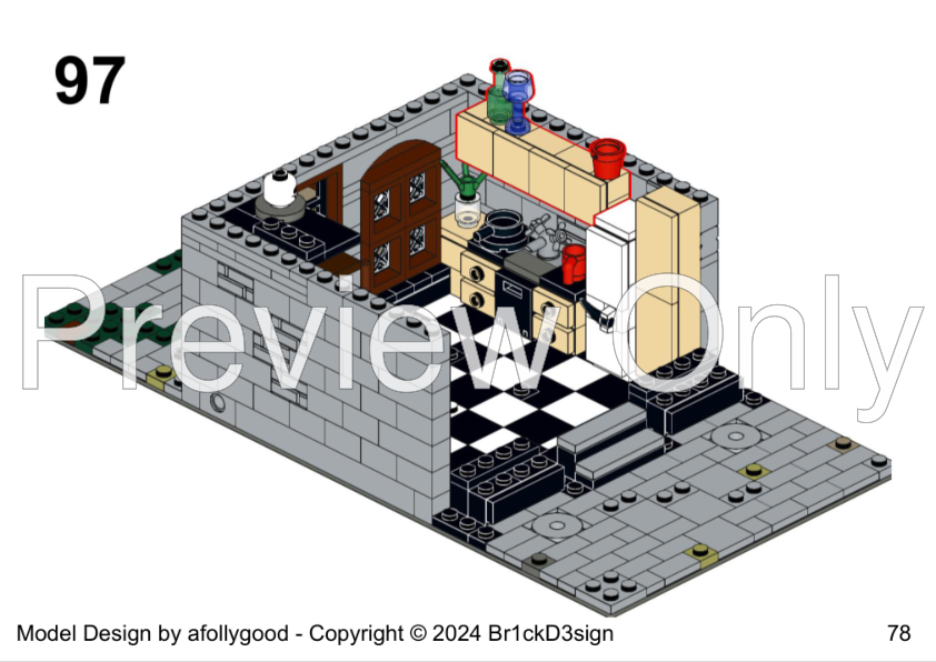 LEGO MOC-197722 Gothic Town House by Br1ckD3sign | Rebrickable - Build ...