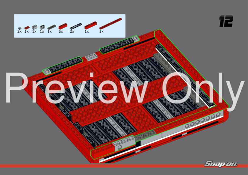 LEGO MOC Snap-On Tool Trolley 1:4 scale by Mani91 | Rebrickable - Build ...