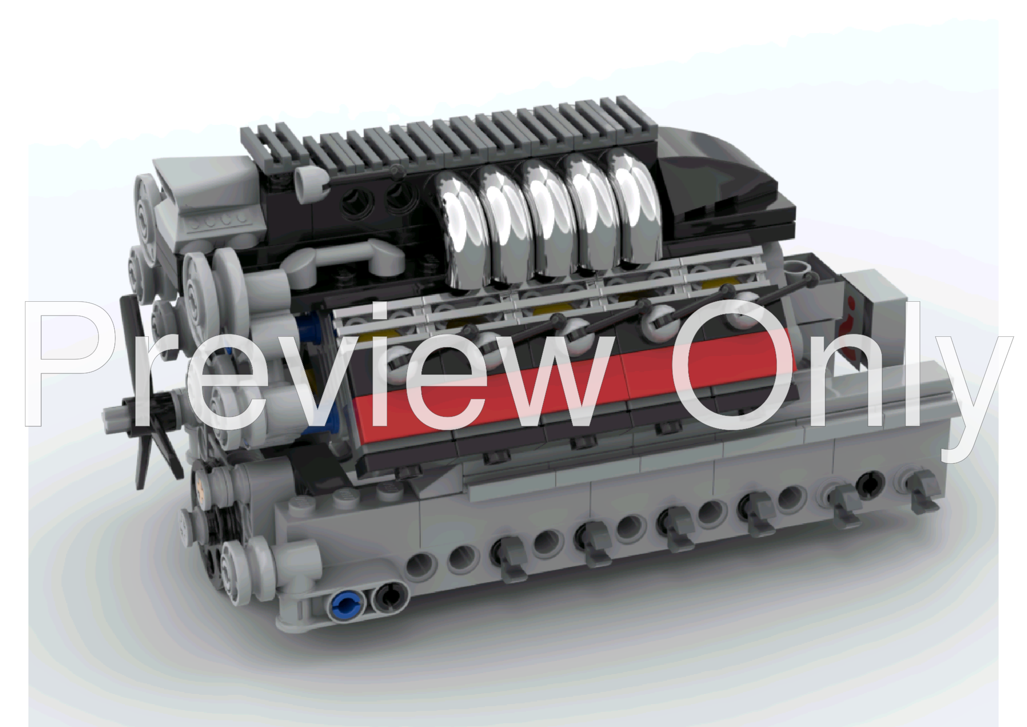 LEGO MOC V10 engine model by xiaohutushen | Rebrickable - Build with LEGO