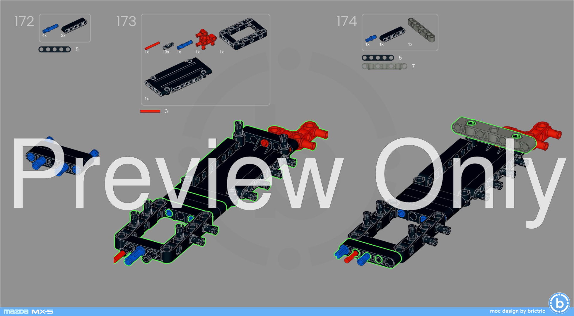 Lego Moc Mazda Mx5 Miata Na Manual By Brictric Rebrickable Build