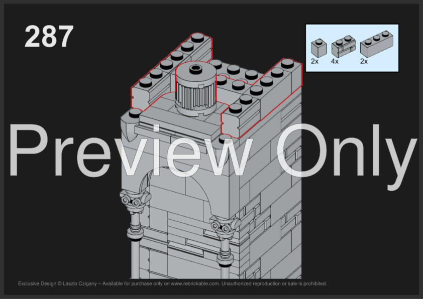 LEGO MOC Gothic Cathedral Facade by czlaczi81 | Rebrickable - Build ...