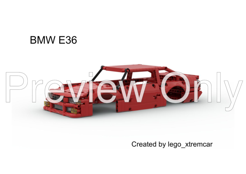LEGO MOC-199931 BMW E36 RED car body by lego_xtremcar | Rebrickable ...