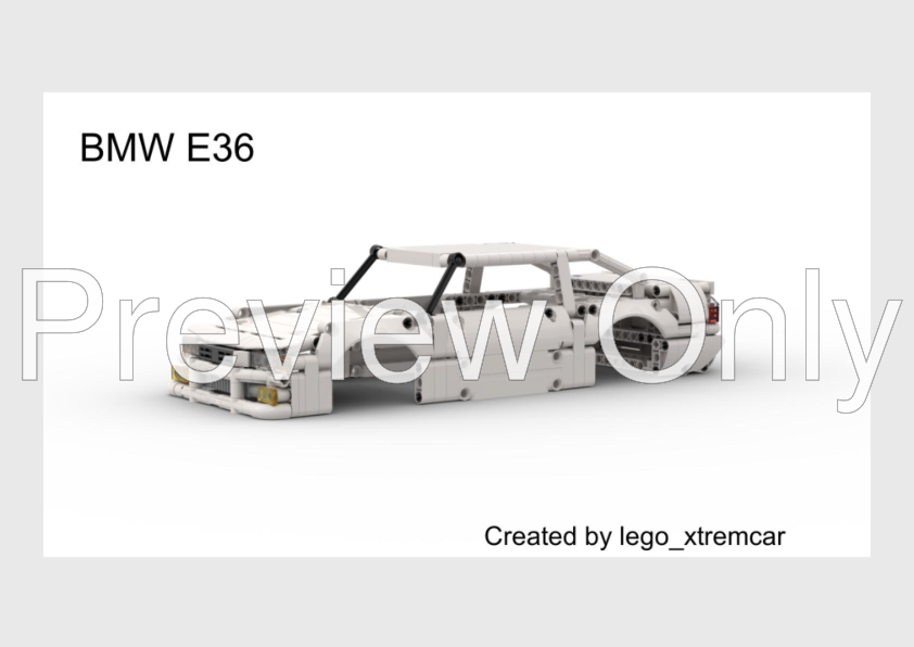 LEGO MOC-199932 BMW E36 WHITE car body by lego_xtremcar | Rebrickable ...