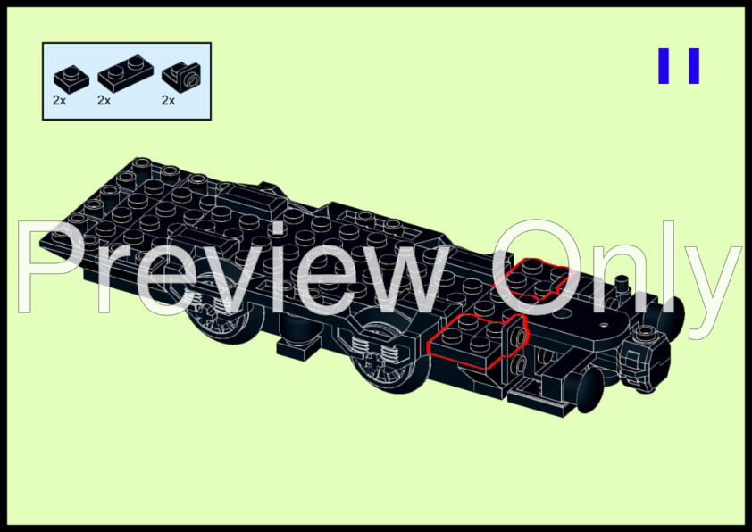 LEGO MOC 8W German Train DB Baureihe 110 (E10) in Dunkelblau (Dark Blue ...