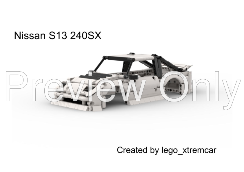 LEGO MOC nissan s13 240sx white by lego_xtremcar | Rebrickable - Build ...