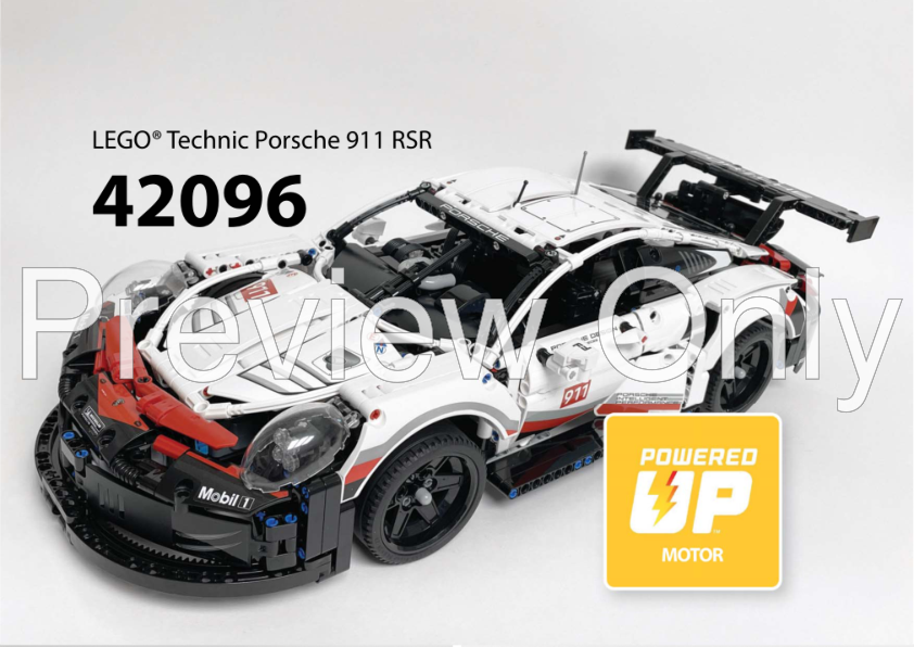 LEGO MOC 42096 Porsche 911 RSR RC MOD for Powered Up Motors by otrans ...