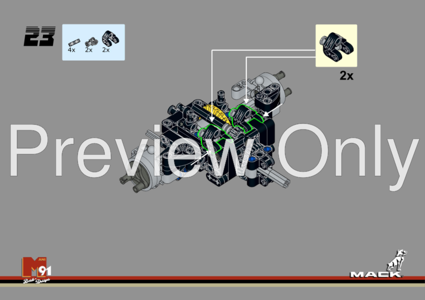 LEGO MOC-201524 MACK Model R RC 6x6 1:13 by Mani91 | Rebrickable ...