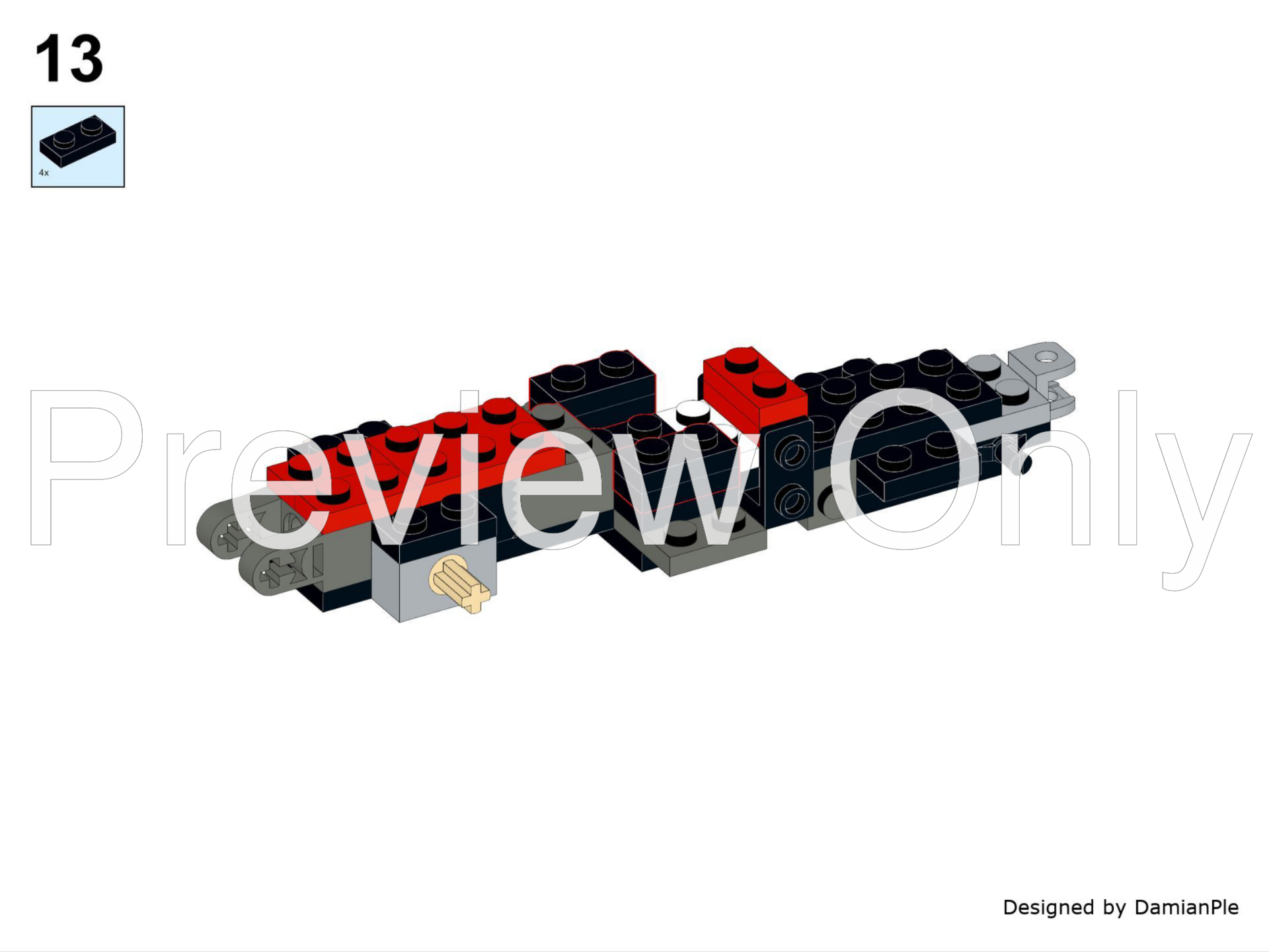 LEGO MOC 60287 Tractor City Modification by DamianPLE Technic Garage ...