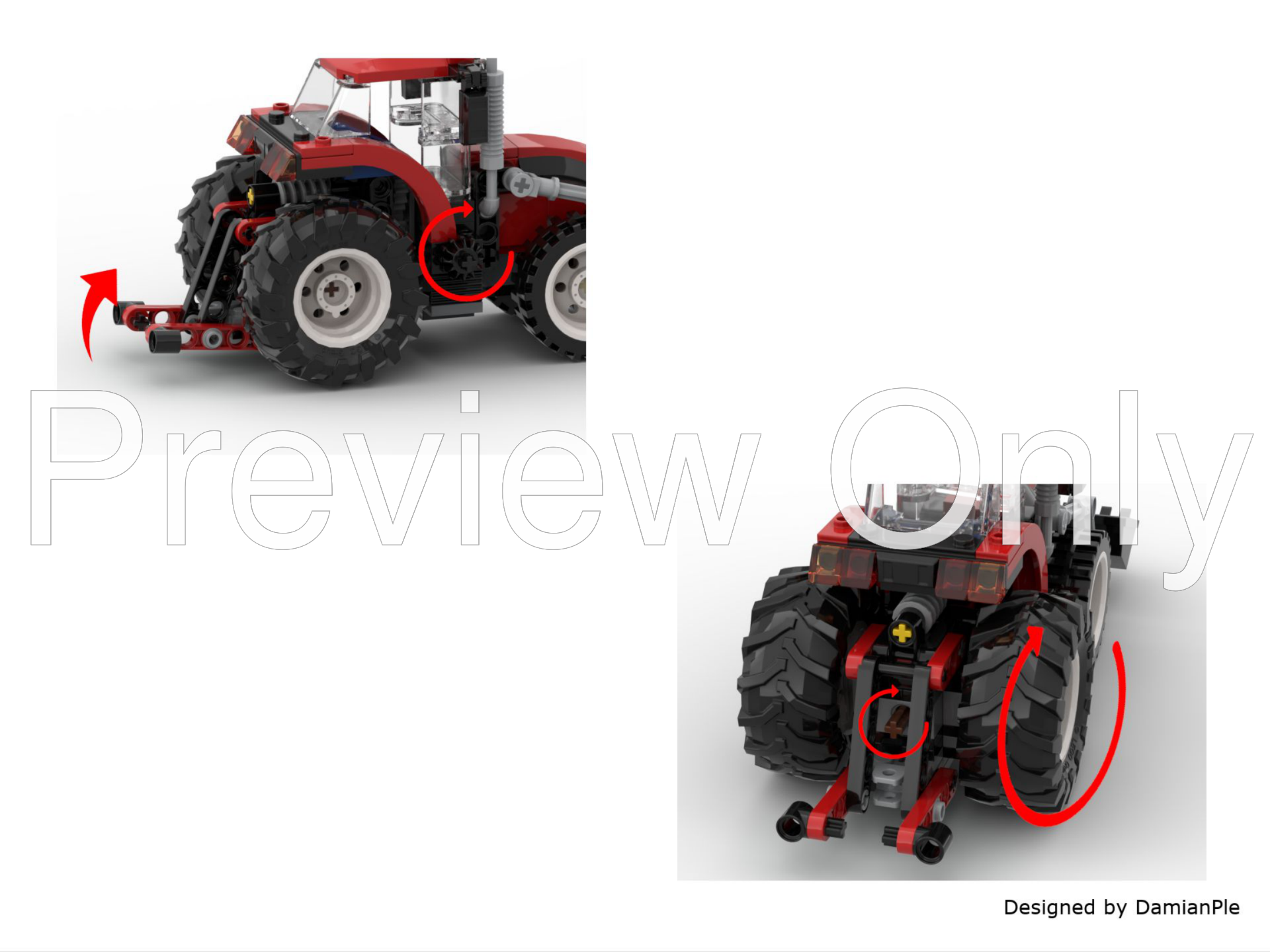 LEGO MOC 60287 Tractor City Modification by DamianPLE Technic Garage ...