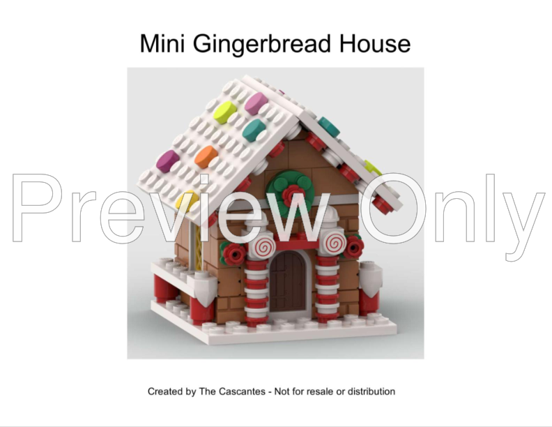 LEGO MOC Mini Gingerbread House by TheCascantes | Rebrickable - Build ...