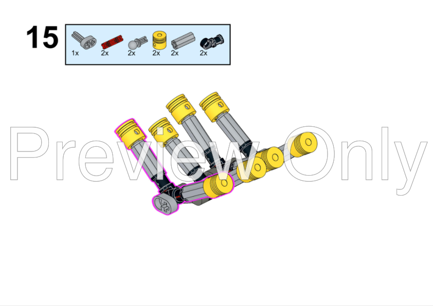LEGO MOC V8 engine by Daky124 | Rebrickable - Build with LEGO