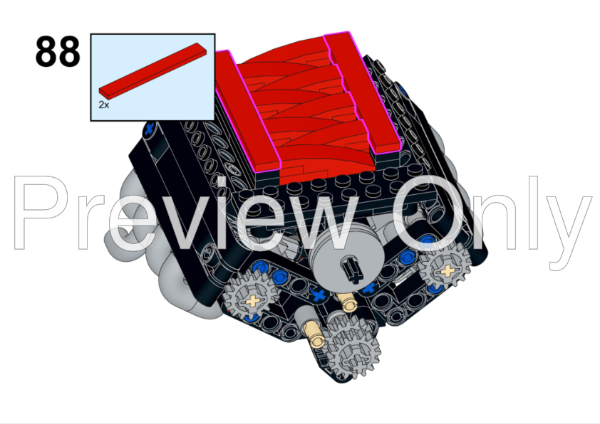 LEGO MOC V8 engine by Daky124 | Rebrickable - Build with LEGO