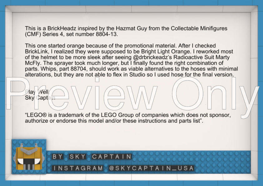 LEGO MOC Hazmat Guy by SkyCaptain | Rebrickable - Build with LEGO