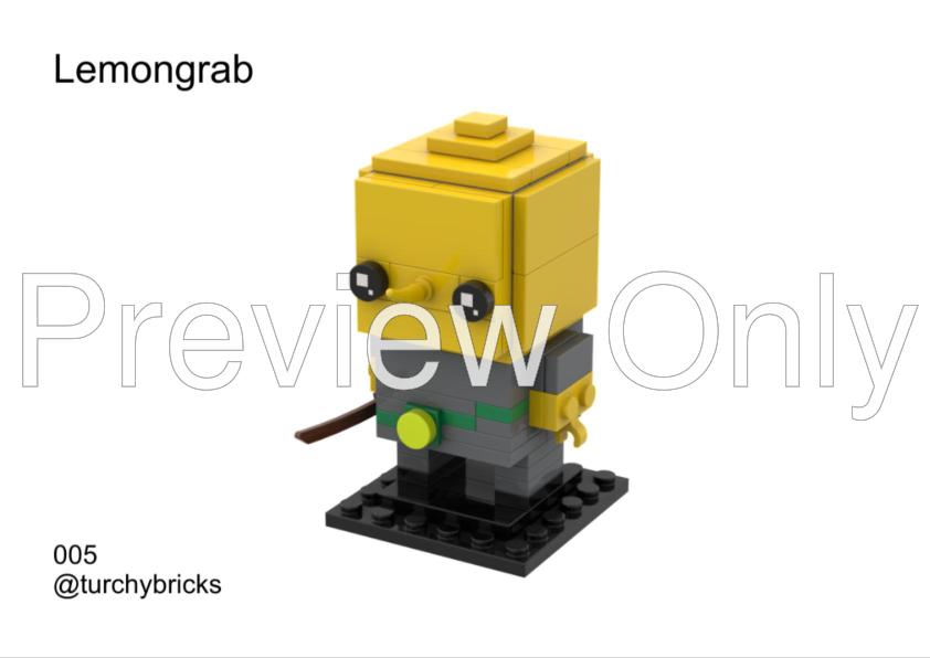 LEGO MOC Brickheadz Adventure Time | Lemongrab and Ice King | 2 - Pack ...