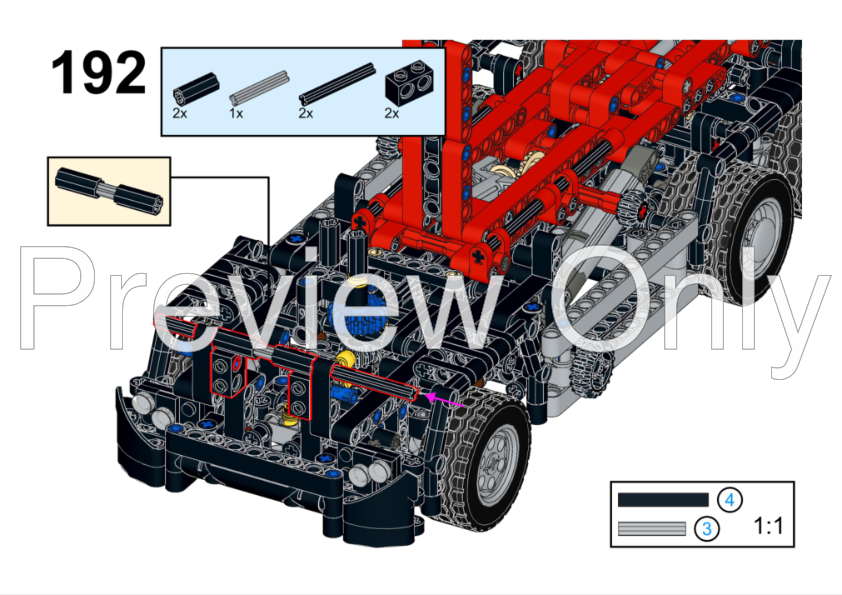 LEGO MOC Hook Lift Truck by thirdwigg | Rebrickable - Build with LEGO
