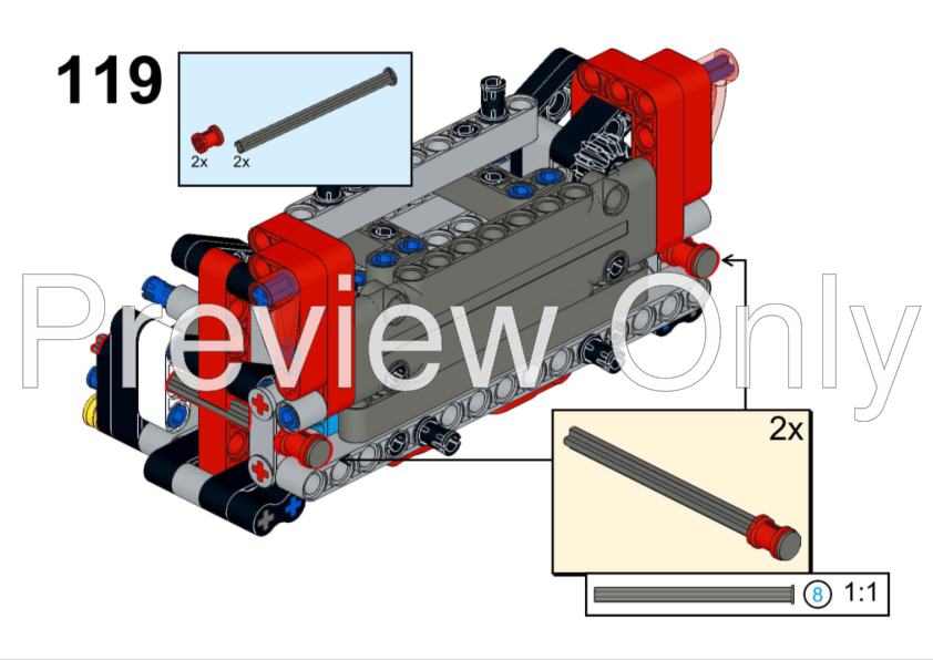 LEGO MOC 42098: Ladder Truck by MattBuildz | Rebrickable - Build with LEGO