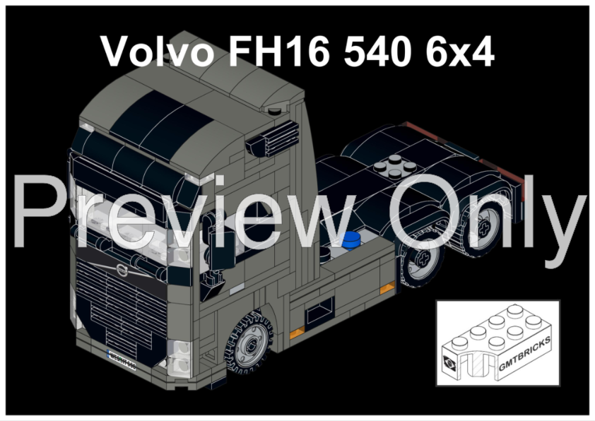 LEGO MOC Volvo FH16 540 6x4 by GMTBRICKS | Rebrickable - Build with LEGO