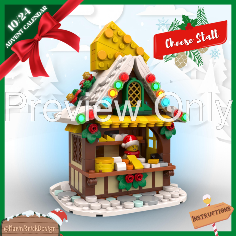 LEGO MOC LEGO Christmas Cheese Stall Moc Instructions - Lego Winter Village Moc by ...