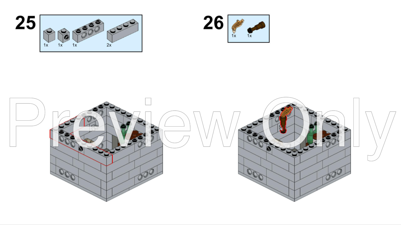 LEGO MOC Modular Castle Keep Bear Rock - Modularer Bergfried Bärenfels ...
