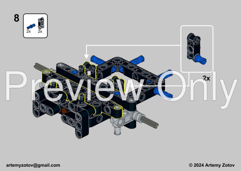 LEGO MOC-204070 Brian's Mitsubishi Eclipse (1:12) Fast and Furious ...