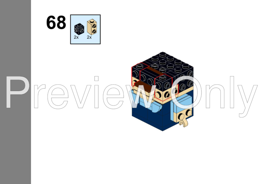 LEGO MOC Bullet Train Brickheadz by flavorbricks | Rebrickable - Build ...