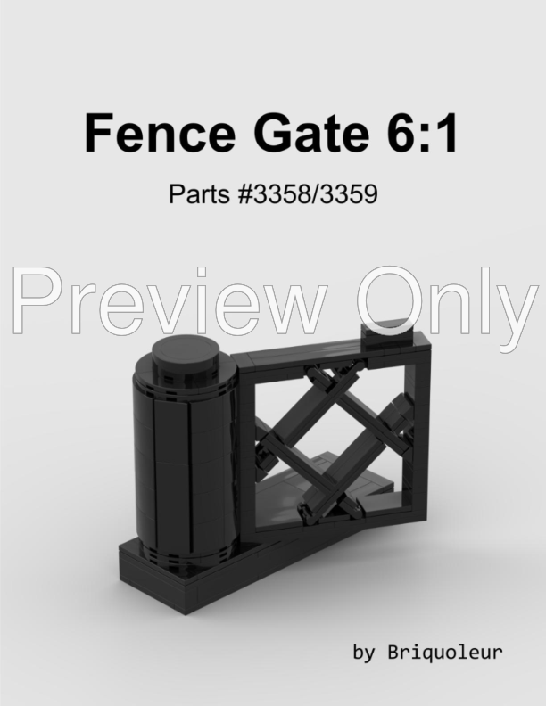 LEGO MOC Upscaled fence gate by Briquoleur | Rebrickable - Build with LEGO