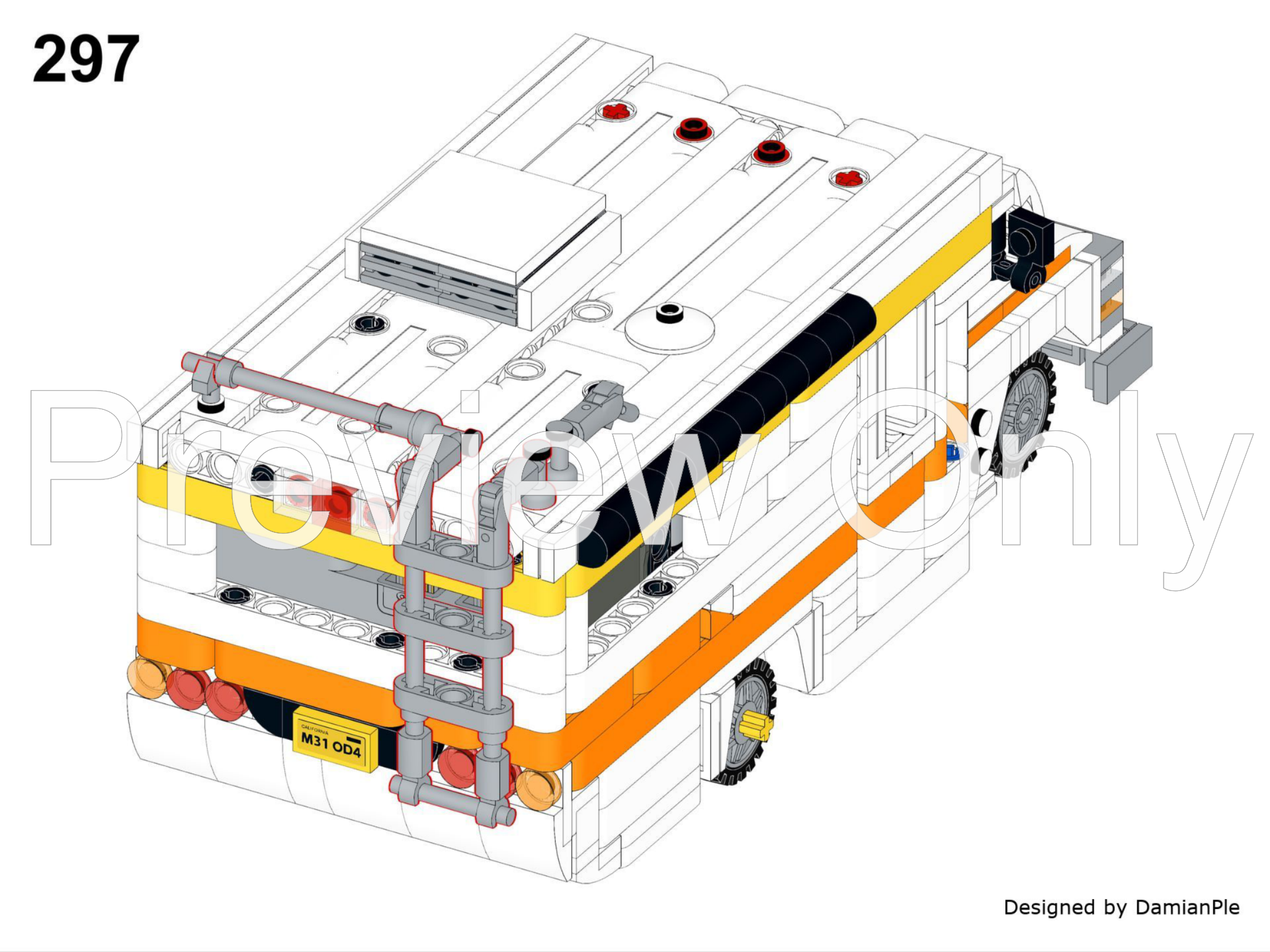 LEGO MOC Mini Camper Van by DamianPLE Technic Garage | Rebrickable ...