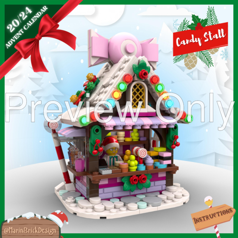 LEGO MOC LEGO Christmas Candy Shop Stall Moc Instructions - Lego Winter ...
