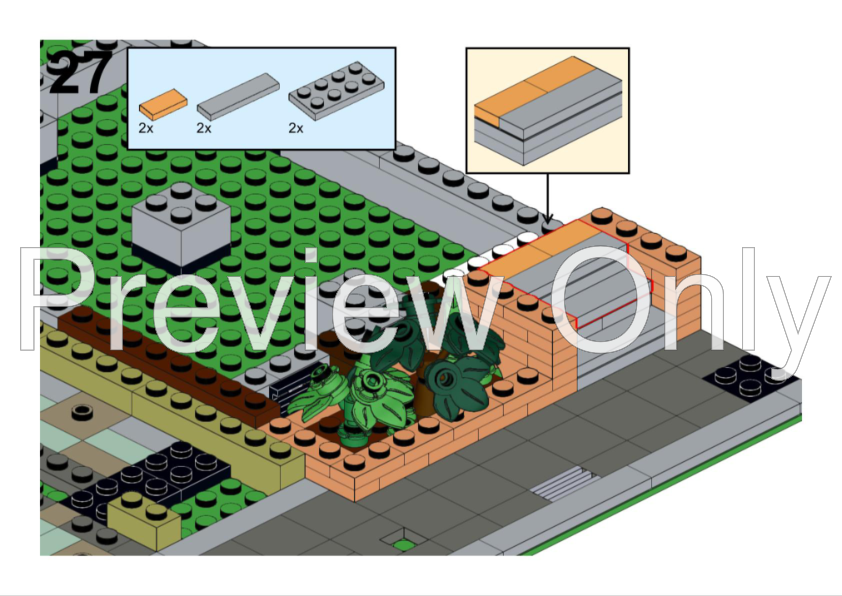 LEGO MOC Modular Fish Market by Anon_22 | Rebrickable - Build with LEGO