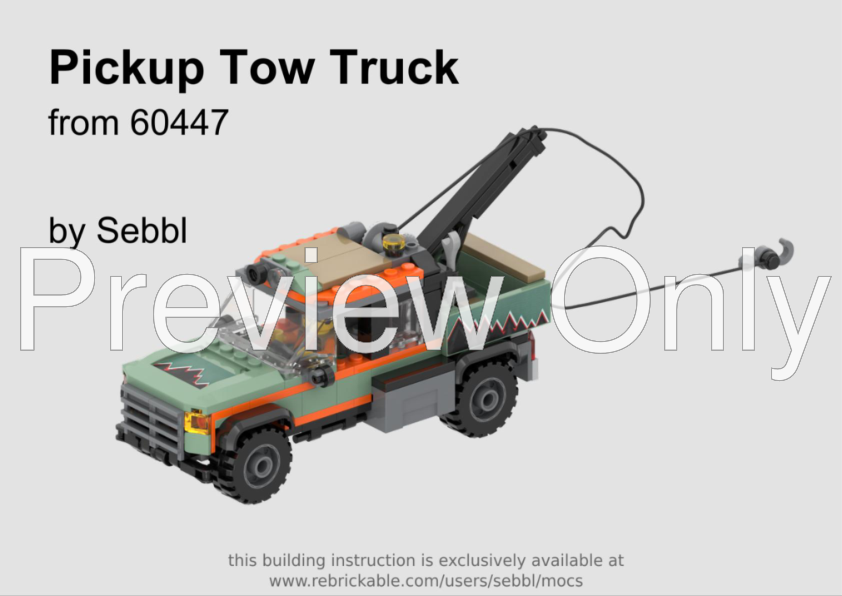 LEGO MOC-205732 60447: Pickup Tow Truck by sebbl | Rebrickable - Build ...