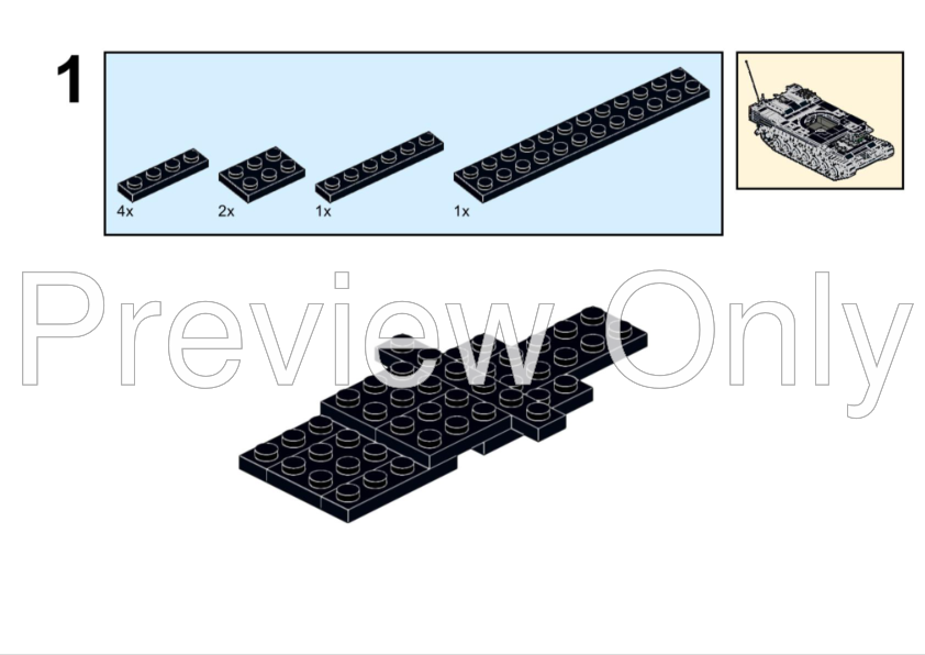 LEGO MOC-206271 CV90 (MK3 Hull / 35mm) by DipsyM88 | Rebrickable ...
