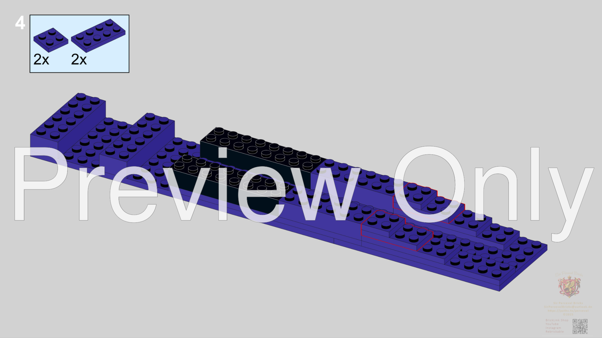 LEGO MOC Building 01 Castle Hohengeroldseck - Path between the gates ...