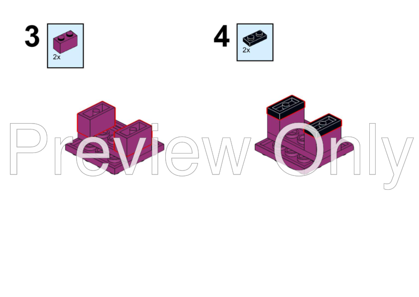 LEGO MOC Squid Game Brickheadz - Pink Guard by FinallyFlor | Rebrickable - Build with LEGO