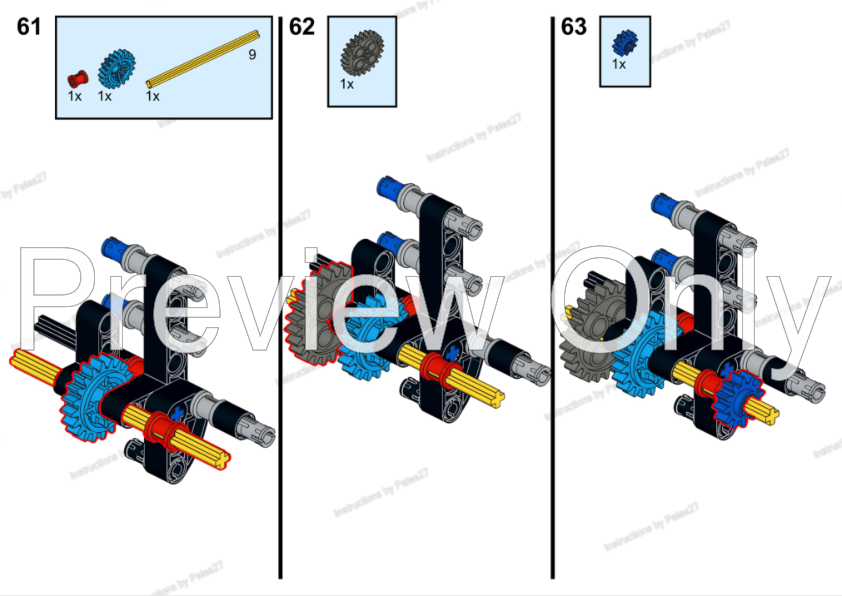 LEGO MOC Gearbox, V6 engine, axles Mod for 42129 4x4 Mercedes-Benz ...