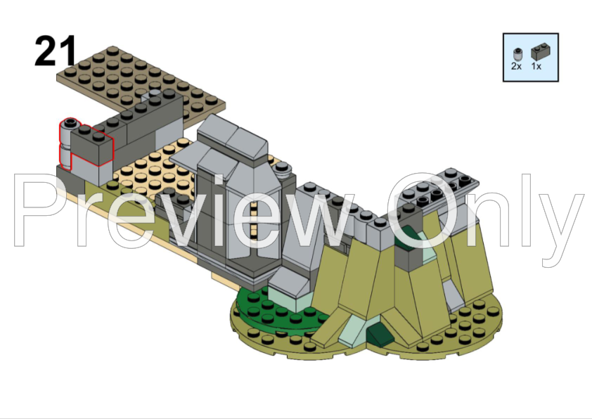 LEGO MOC Outpost Castle and Knight's Quarters - Alternate Build 2x31120 ...