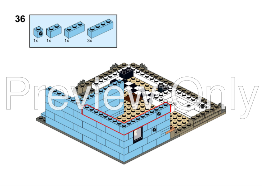 LEGO MOC-206980 Tudor Residential Floor by Brick Artisan | Rebrickable ...