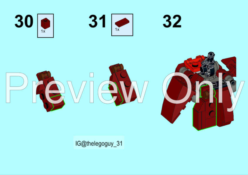 Lego Moc Mf 020 Zaku Ii Red By Thelegoguy31 Rebrickable Build