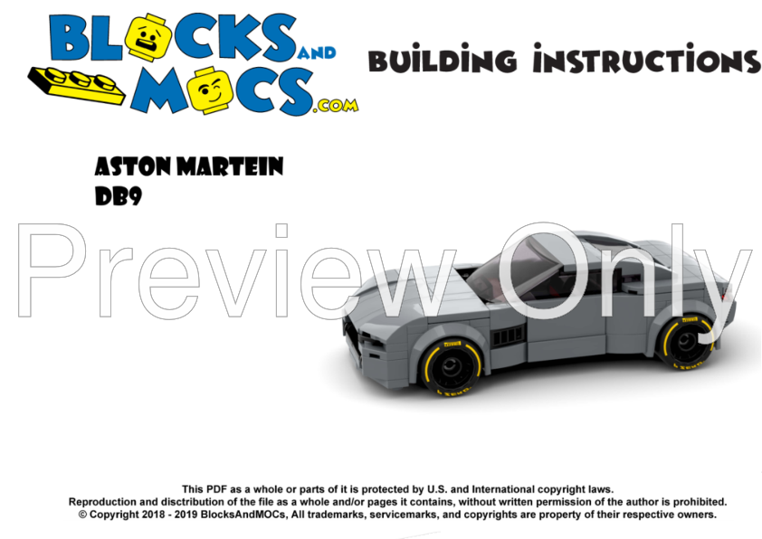 LEGO MOC Aston Martin DB9 by Blocksandmocs | Rebrickable - Build with LEGO