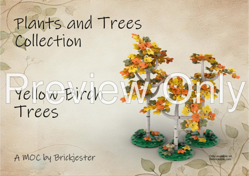 LEGO MOC-208230 Plants and Trees Collection: Yellow Birch Trees by ...