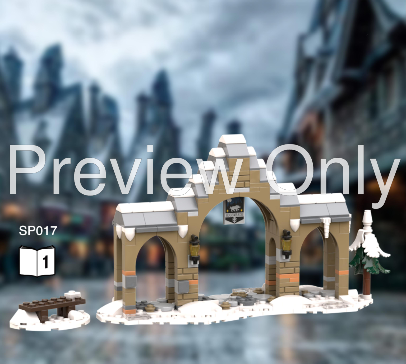 LEGO MOC Hogsmeade Village Entrance Arch by ScarletPatronus | Rebrickable - Build with LEGO