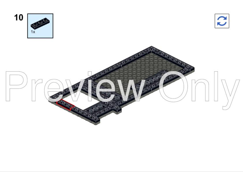 LEGO MOC-208439 Empty Apt Floor - Compatible with MOC 208116 by Brick ...