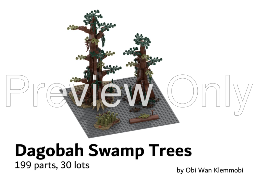 LEGO MOC Dagobah Swamp Trees by obiwanklemmobi | Rebrickable - Build ...
