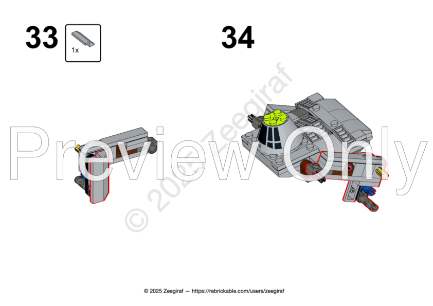 LEGO MOC AT-ST mini-fig scale (alternate of 75375) by zeegiraf ...