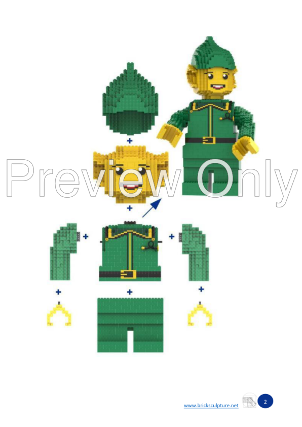LEGO MOC Maxi figure Elf with mail horn by Bricksculpture.net ...