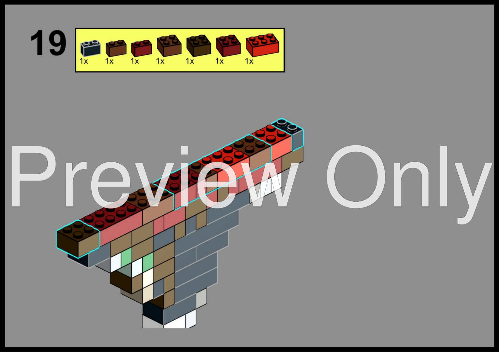 LEGO MOC AKU AKU Pixelart MOC by kelbiemnz | Rebrickable - Build with LEGO