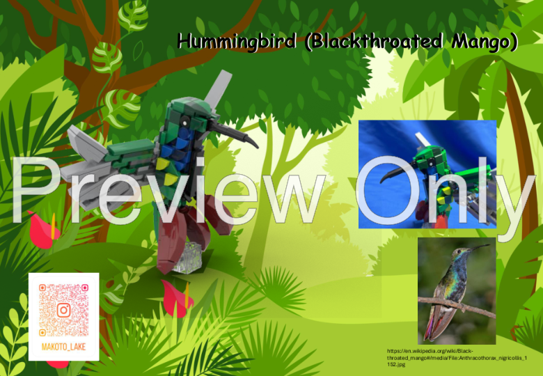 LEGO MOC Hummingbird (Black throated mango) by makoto_lake ...