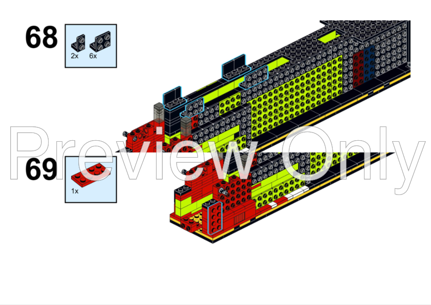 LEGO MOC 3 in 1 Train Bundle: CN 3300, NS 1066, and BN Caboose by ...