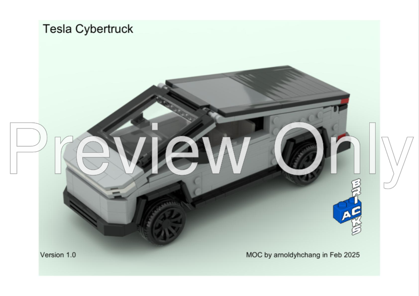 LEGO MOC 9-wide Tesla Cybertruck by ac-bricks | Rebrickable - Build ...