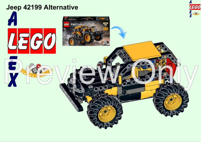 LEGO MOC Jeep 42199 Alternative by ErikGS | Rebrickable - Build with LEGO