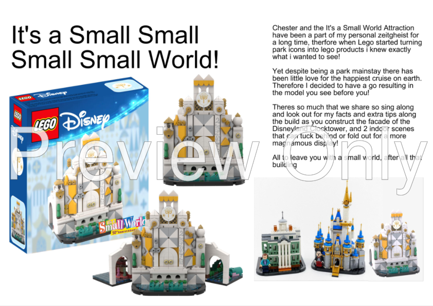 LEGO MOC-211352 It's a Small World Microscale Clocktower by octane ...